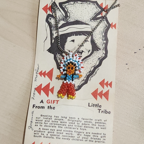 Jewelry | Native American A Gift From The Little Tribe Beaded Figure I ...